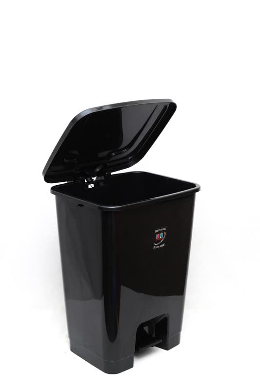 HOMIEE Rectangular Plastic Dustbin with Pedal I Pedal Garbage Waste ...