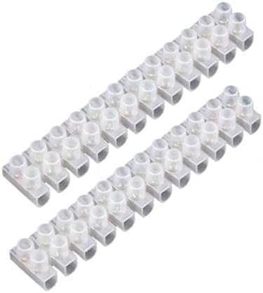 2 PCS 30A Electrical Connector, 30 Amp 12 Way Terminal Block, Dual Row ...