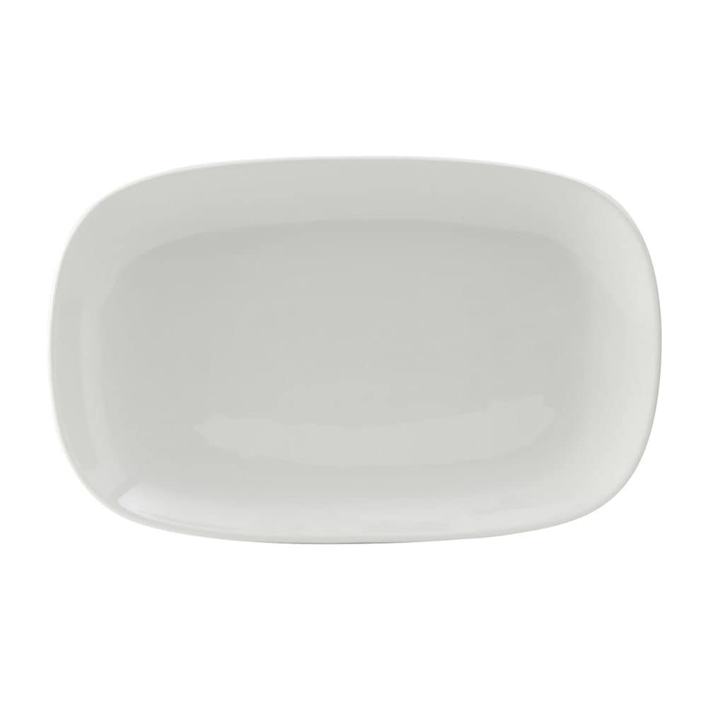 Tuxton BPH-127S White 12.75 x 8.13 Rectangular Platter