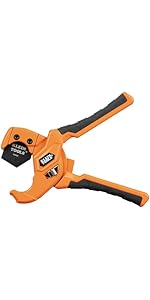 Klein Tools 50063 Ratcheting PVC Pipe Cutter, Cuts 1-1/4-Inch I.D. PVC ...