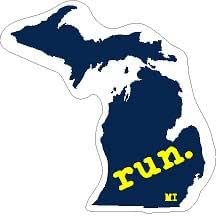 Amazon.com: Run. - Michigan State Decal (Blue/Maize) : Sports & Outdoors