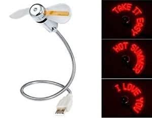 MOBIRON LED Programmable Message Fan You can Upload Custom Message ...