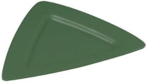 Amazon.com | CAC China 7 inch Triangular Flat Plate Green 36 Ct: Dinner ...