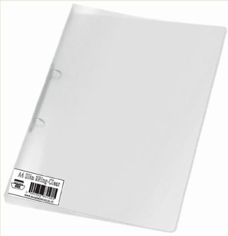 3 x Ark Clear A4 Slim (20mm Spine) 15mm 2 Ring Project Style Ring ...