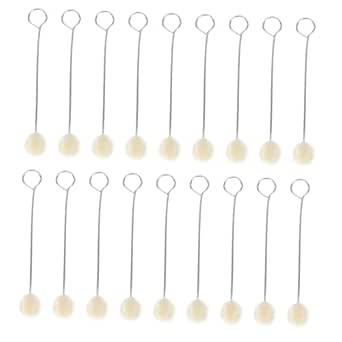 120 Pcs Wool Daubers Ball Brush Leather Dye Tool with Metal Handle for ...