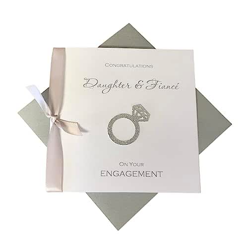 Daughter & Fiancé Engagement Card Greeting Card, Personalised Gift for ...