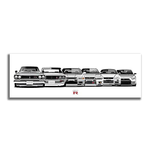 Amazon.com: Skyline GTR R32 R33 R34 R35 JDM Import tuner Fan Art ...