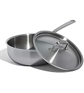 Made In Cookware - 12-Inch Stainless Steel Frying Pan - 5 Ply Stainless ...