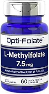 Amazon.com: L Methylfolate 7.5 mg | 60 Capsules | Optimized and ...