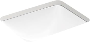 KOHLER K-20000-0 Caxton Under-Mount Bathroom Sink, White, Vessel Sinks ...