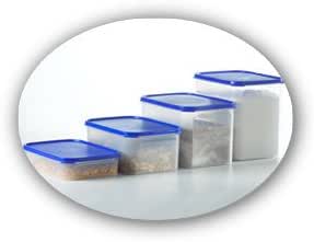 Amazon.com: Tupperware Modular Mates Rectangle Set of Five. Red Seals ...