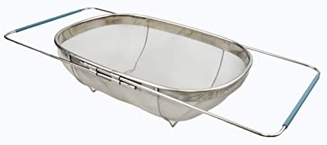 Amazon.com: Over the Sink Colander Strainer Basket with Rubber Grip, 6 ...