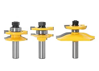 XunyanTools 3PCS 1/2'' Shank Ogee Rail & Stile Router Bit Cove Double ...