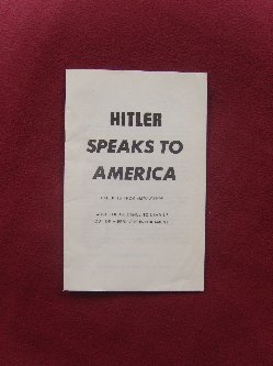 HITLER SPEAKS TO AMERICA: ADOLF HITLER: Amazon.com: Books