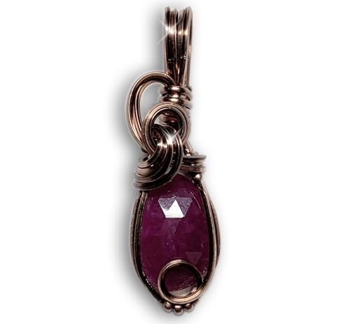 Amazon.com: Handmade Ruby Birthstone Necklace | Women’s Ruby Pendant ...
