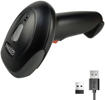YANZEO L6811 Barcode Scanner 1D Wireless Barcode Reader 2.4G und USB ...
