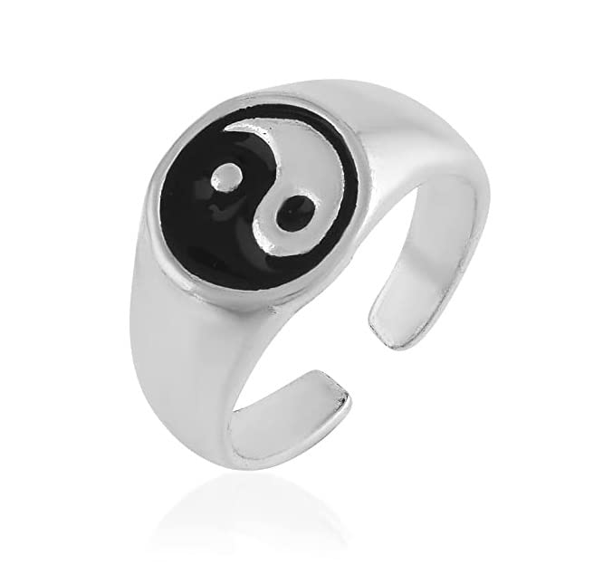 Unisex Metal Fancy & Stylish Trending Adjustable/openable Taoism Yin ...