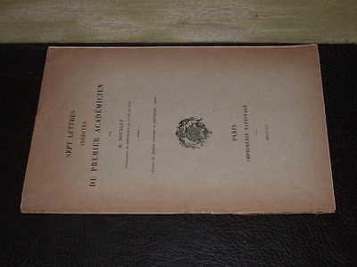 Amazon.fr - Sept lettres inédites du premier académicien Antoine Godeau ...