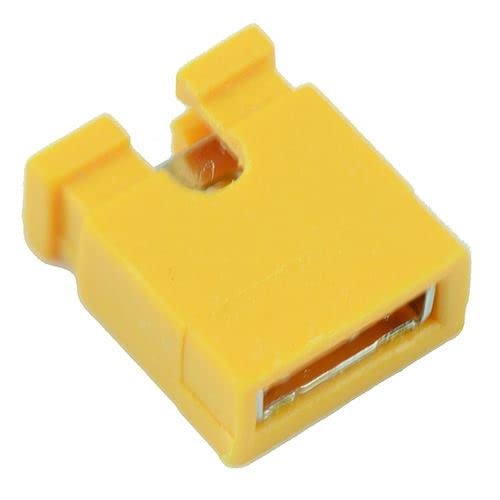 Open Yellow 2.54mm Mini Jumper Link PCB Shunts Short Mini Jumper Cap ...