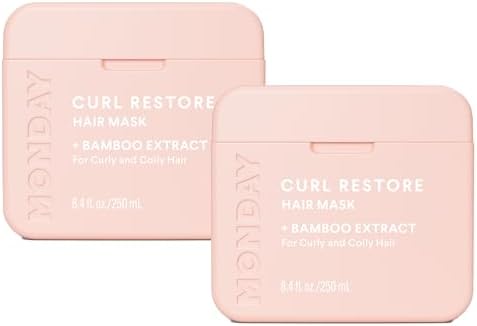 Amazon.com: MONDAY HAIRCARE CURL RESTORE Hair Mask with Bamboo Extract ...