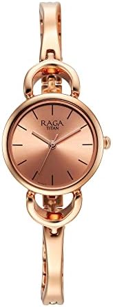 Titan Raga Viva Rose Gold Dial Women Analog Watch With Metal Strap ...