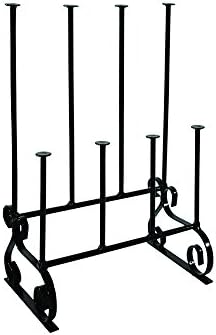 Garden Pride Wellington Boot Rack/Walking Boot Stand - Black - Metal ...