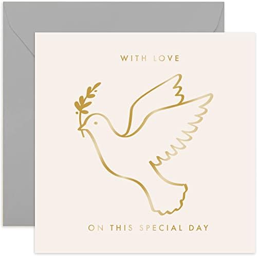 Old English Co. Gold Foil Dove Religious Special Day Card for Him or ...