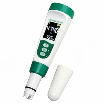 5-in-1 Digital Pool Water Tester, Salinity, pH, TDS, EC & Temperature ...