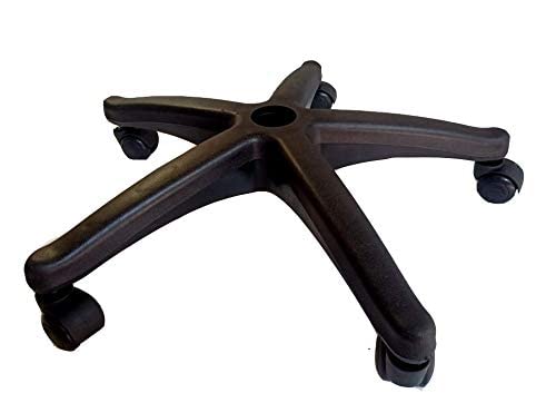 RAJ CHAIR Heavy Duty Nylon Chair Base with Twin Castor Wheel (Black, 1 ...