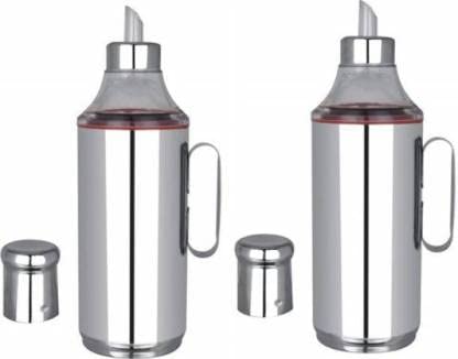 Aquasleri SS Oil Dispenser with Handle 1 Litre Set of 2, Oil Container ...