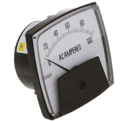 Saxon Panel Meter; AC Ammeter; 0-100 AC Amps CT Rated; 3-1/2"Bezel Size ...