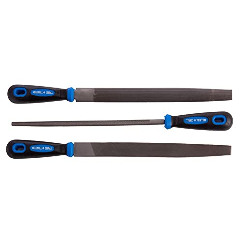 Tried + Tested 3 Piece Engineers File Set Flat, Round & Half Round ...