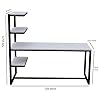 Riyan Luxiwood Valor Study Table with Shelves, Durable & Sturdy ...
