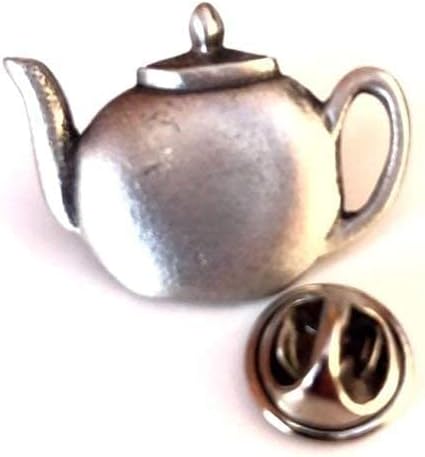 Emblems-Gifts Tea Pot Handcrafted From English Pewter Lapel Pin Badge ...