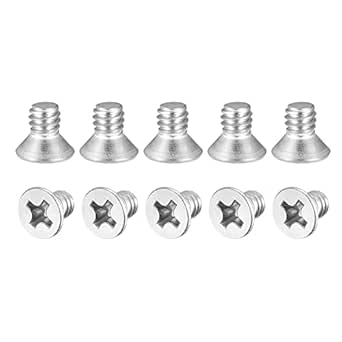 uxcell 1/4-20x3/8" Flat Head Machine Screws Phillips 304 Stainless Steel Bolts 50pcs: Amazon.com ...