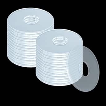 Teaaha 30PCS Clear Plastic Washers, Flat Washer Nylon Washers Spacers ...