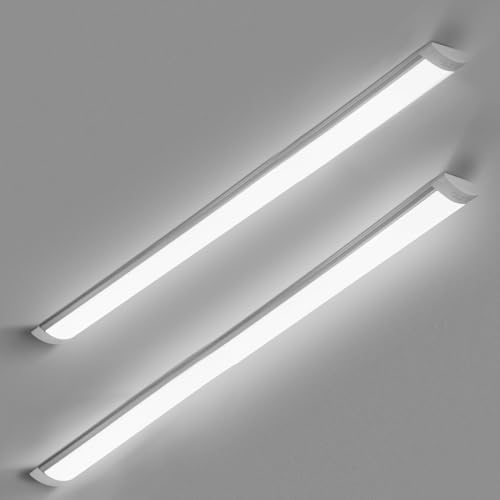 HUMIGA 2 Pack 5FT LED Batten Light, 50W 4500LM Slim Profile Wide Tube ...