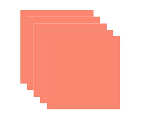 Amazon.com: Coral Glossy 5-Pack of Adhesive Vinyl Sheets - 12"x12 ...