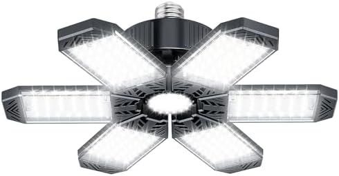 Yiliaw LED Garage Light, 2 Pack 60W LED Shop Lights with 4 Adjustable ...