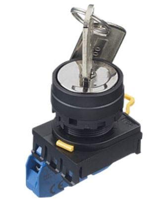 Idec YW series 2 position key switch 1 n/o contact Key remove Left only ...