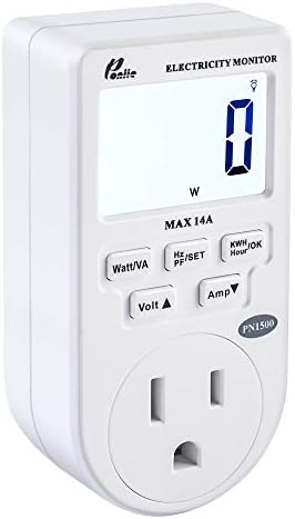 Poniie PN1500 Portable Micro Electricity Usage Monitor Electrical Power ...