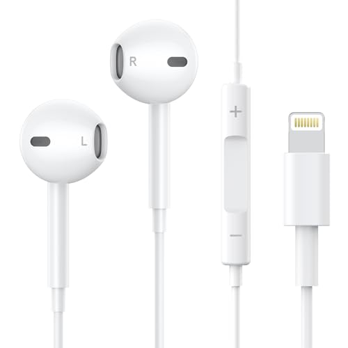 Apple Headphones for iPhone【MFi Certified】 Earbuds Wired with Lightning ...