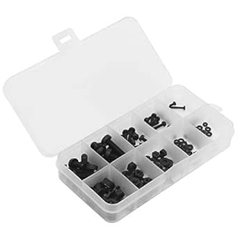 Metric M2-M5 Set of 150 Black Nylon Screw Assortment Rustproof ...