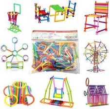 Buy PULSBERY Stick Building Blocks for Kids-200Pcs Blocks Creative ...