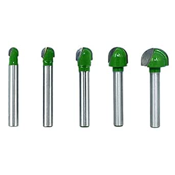 5pc 6mm Shank Ball Nose End Mill Round Nose Cove CNC Milling Bit Solid ...