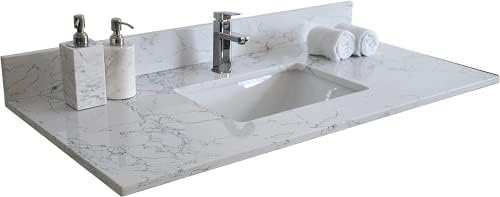 43 Inch Marble Vanity Top, Vanity Top with Sink 43"x 22"with single ...