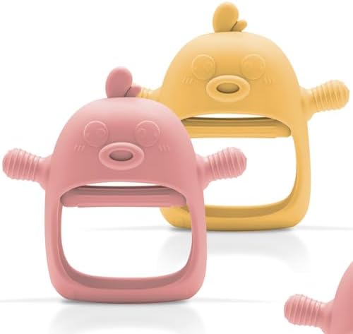 Amazon.com : ALTANIM Baby Teething Toys, Never Drop Silicone Chew Toys ...