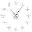 YH Flying Plane Fighter Jet Modern Large Wall Clock DIY Acrylic Mirror ...