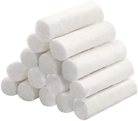 200 Count 1.5 inch Dental Gauze Cotton Rolls, Non-Sterile 100% Natural ...