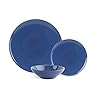 Buy AmazonBasics 18-Piece Dinnerware Set - Royal Blue, Service for 6 ...